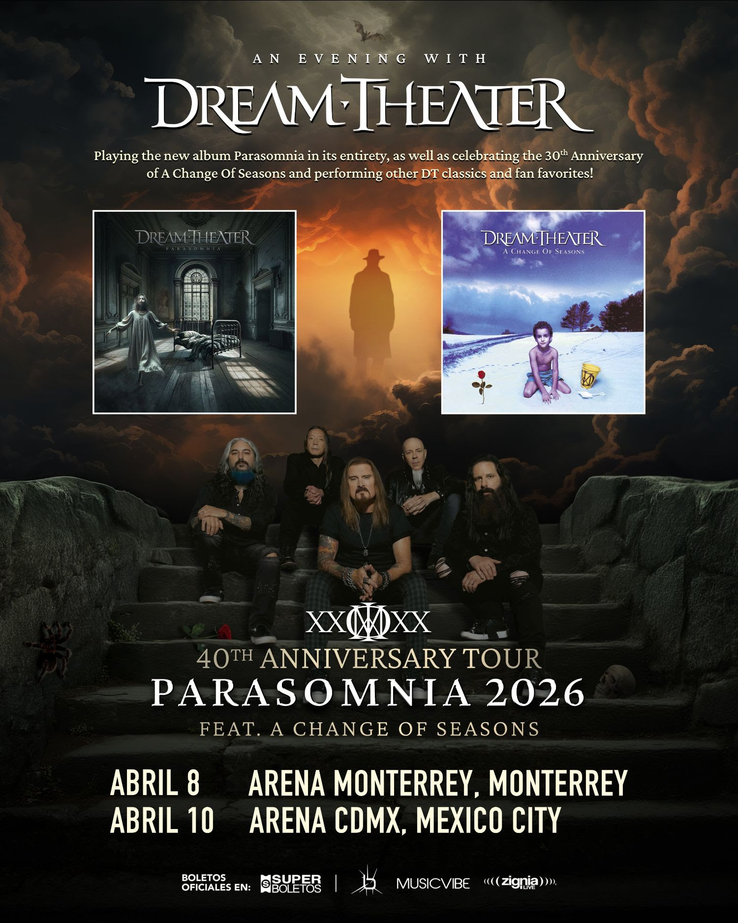 DREAM THEATER REGRESA A MÉXICO CON 40TH ANNIVERSARY TOUR PARASOMNIA 2026